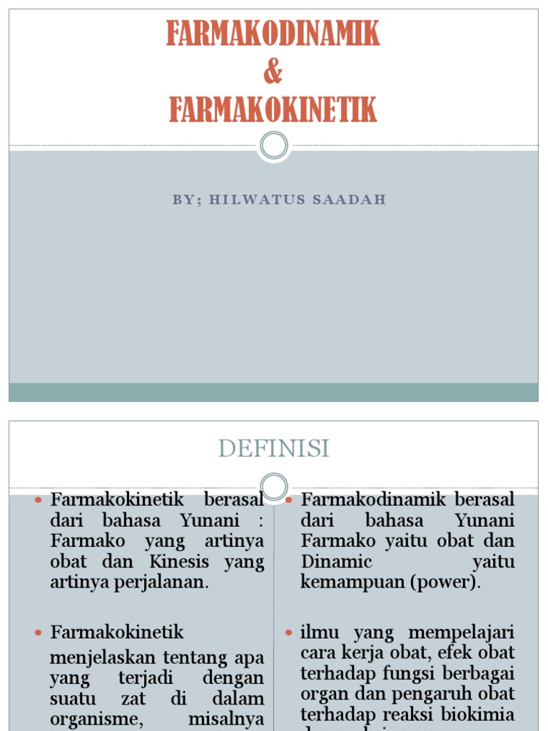 Farmakodinamik & Farmakokinetik | PDF
