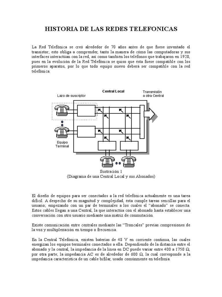 Evolución de las Redes Telefónicas | PDF | Teléfono | Red de computadoras