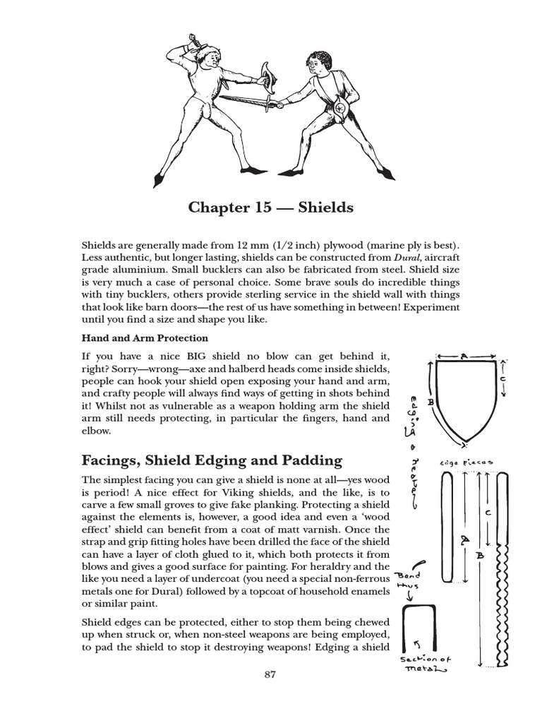 Chapter 15 - Shields: Facings, Shield Edging and Padding | PDF | Shield ...