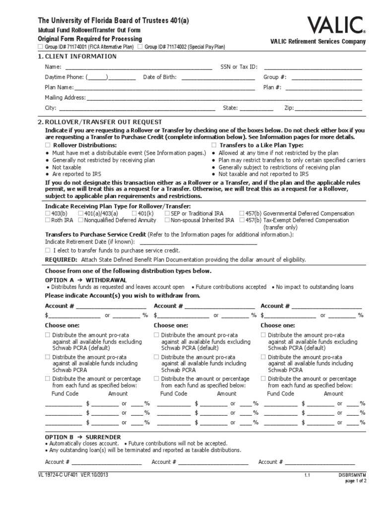 VL - 19724-C Uf401 PDF | PDF | Individual Retirement Account | 401(K)