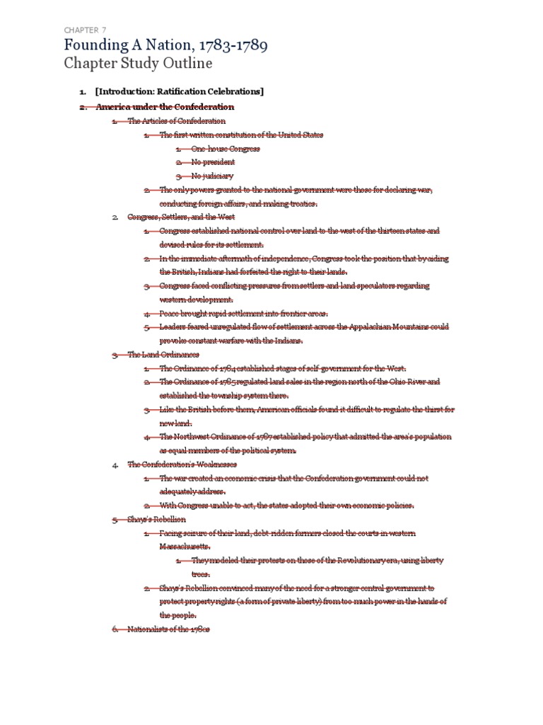Founding a Nation: 1783-1789 Overview | PDF | United States Bill Of ...