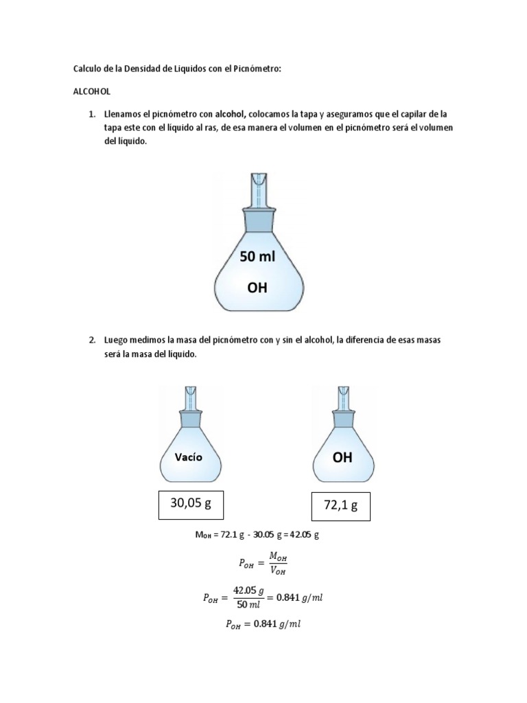 Calculo Con Picnometro (Parte Joseph) | PDF