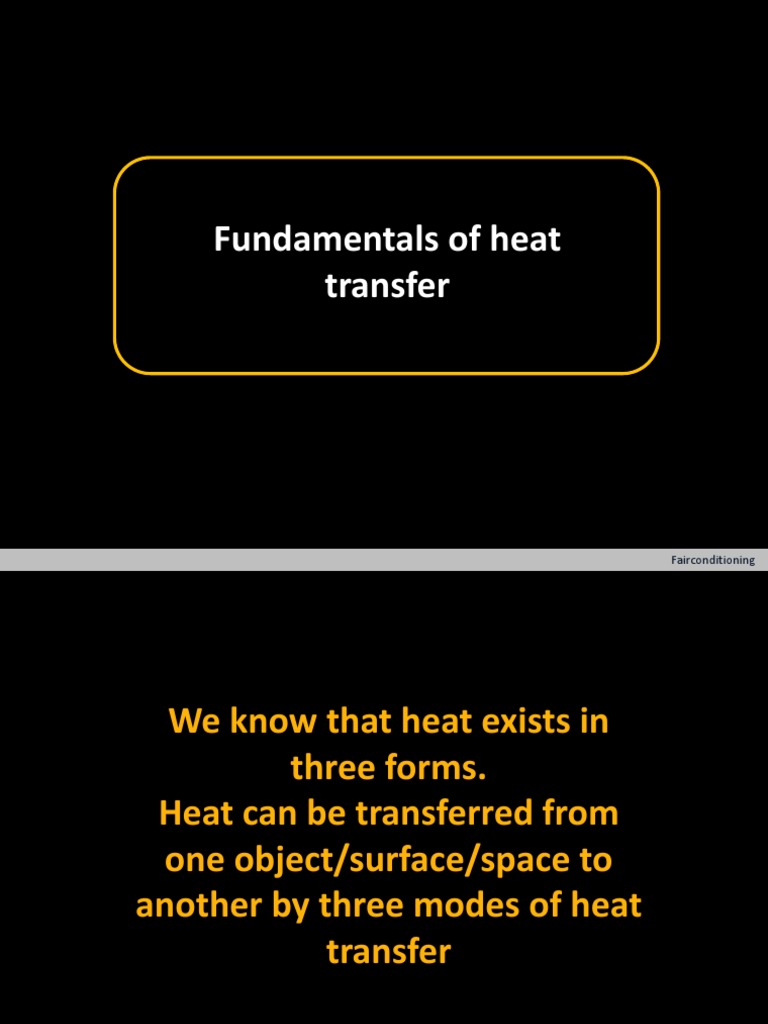 4 Fundamentals of Heat Transfer | PDF | Thermal Conduction | Heat Transfer