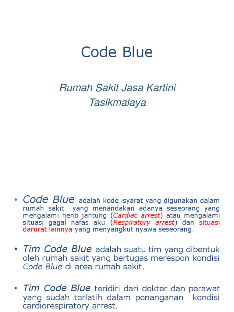 Code Blue | PDF | Wellness