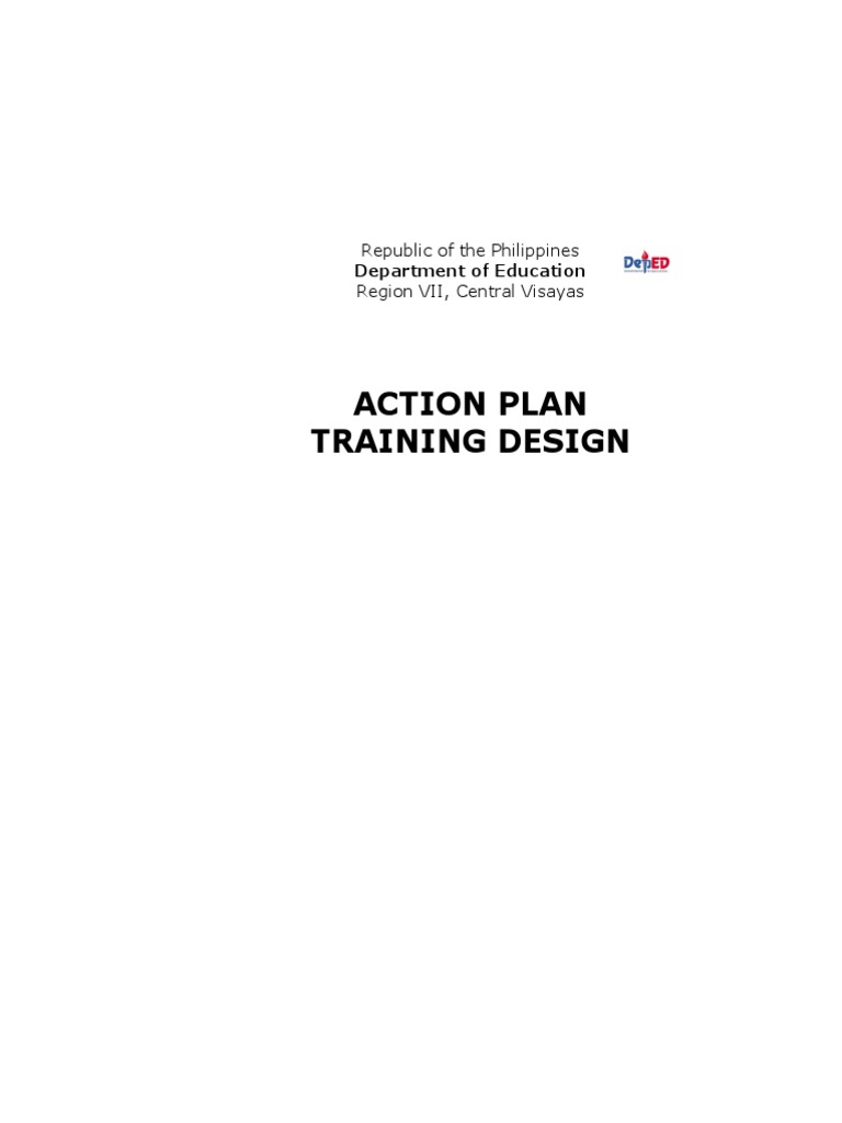 Action Plan Training Design: Republic of The Philippines Region VII ...