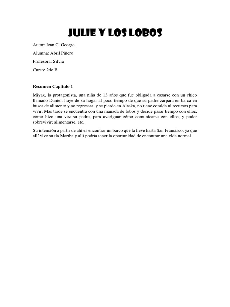 Julie y Los Lobos | PDF