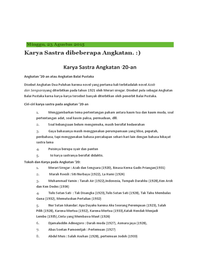 Angkatan 20 | PDF