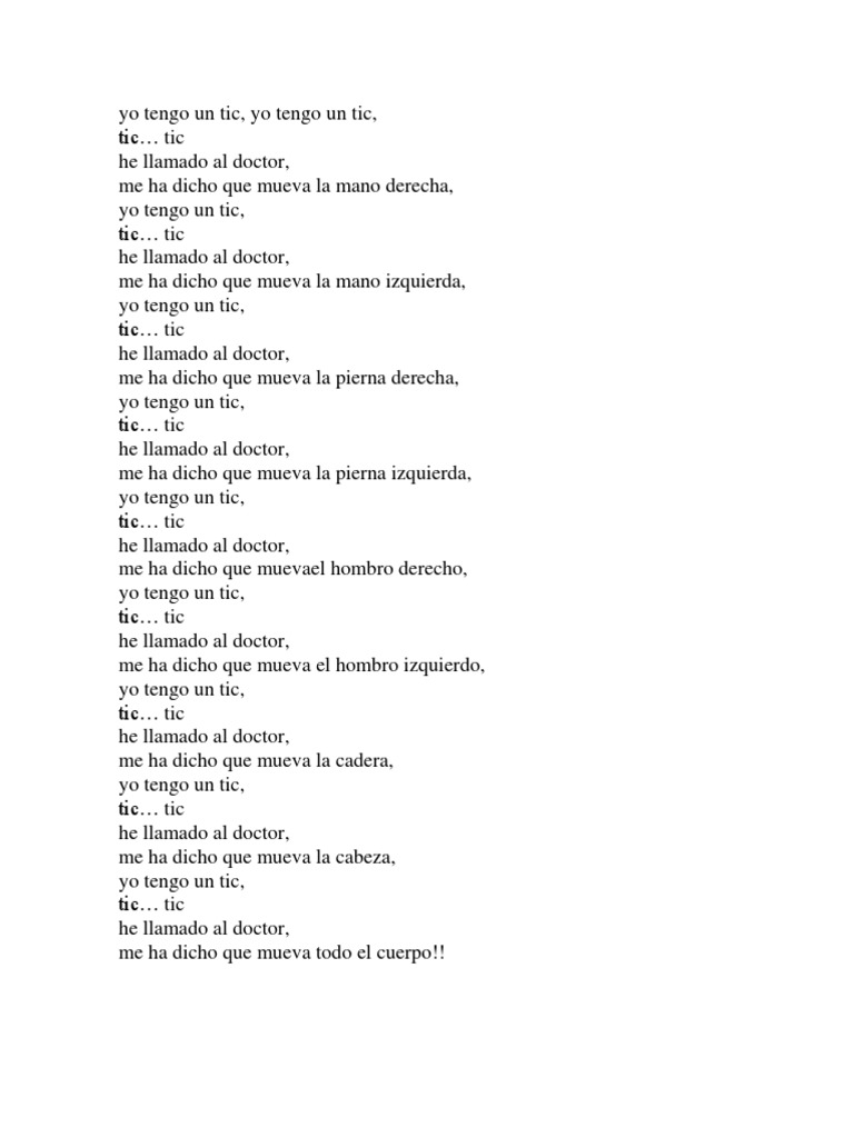 Yo Tengo Un Tic Pdf