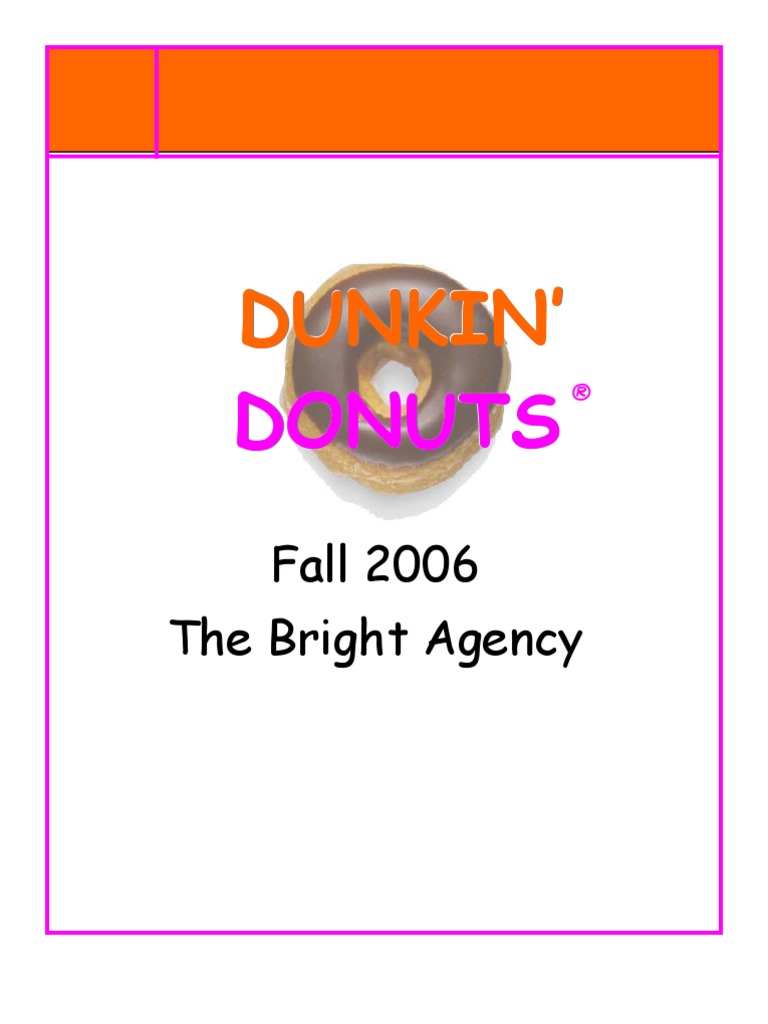 Dunkin Donuts Plan | PDF | Doughnut | Advertising