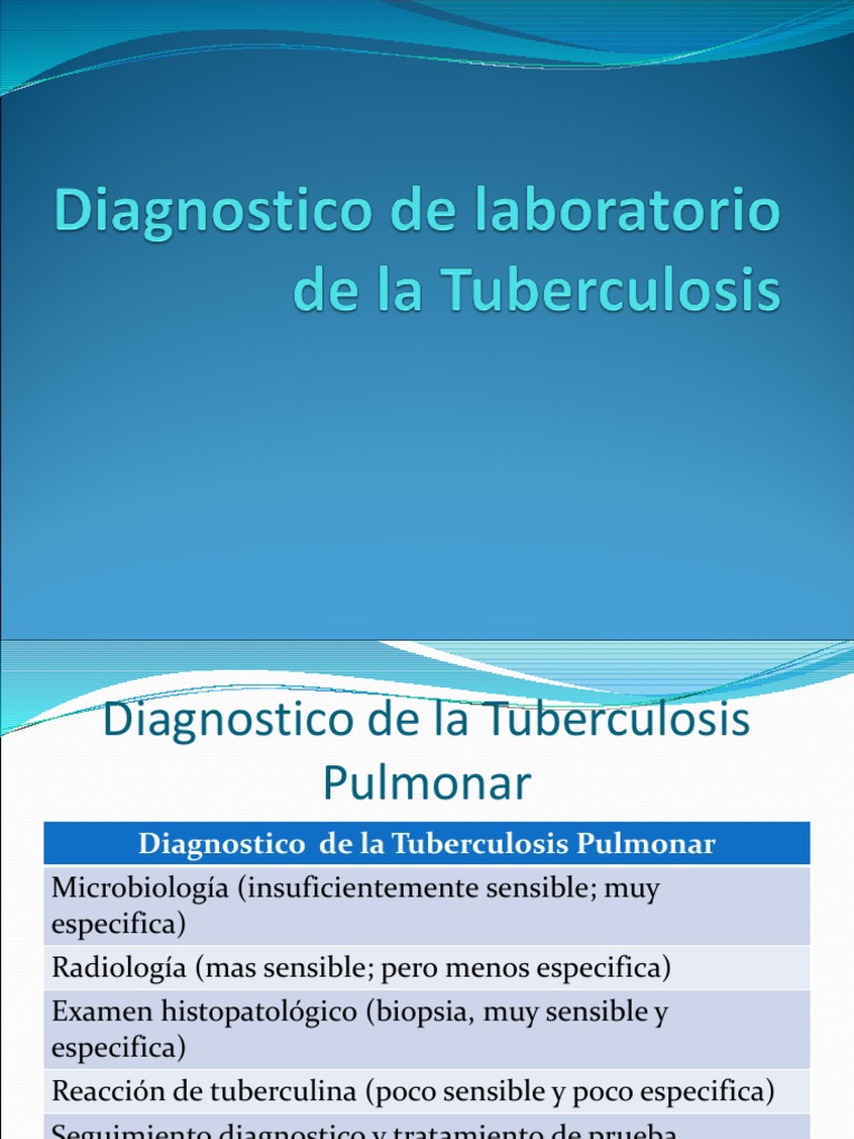 Diagnostico de Laboratorio de La Tuberculosis | PDF | Tuberculosis ...