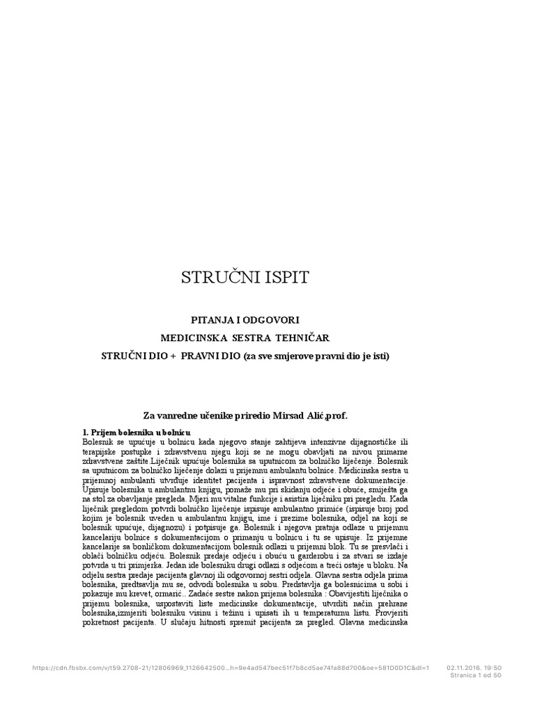 PITANJA I ODGOVORI STRUČNI ISPITplus PRAVNI DIO. MEDIC - SES.TEHNIČAR | PDF