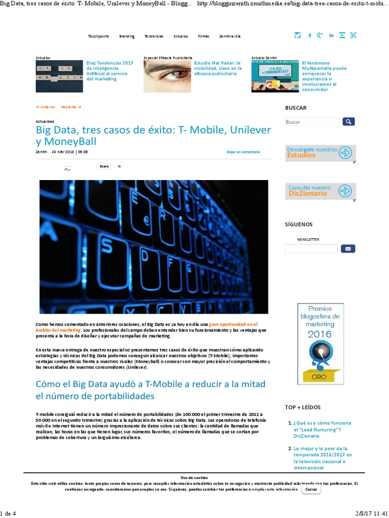 Bigdata Tres Casos Exito | PDF | Big Data | Cookie HTTP