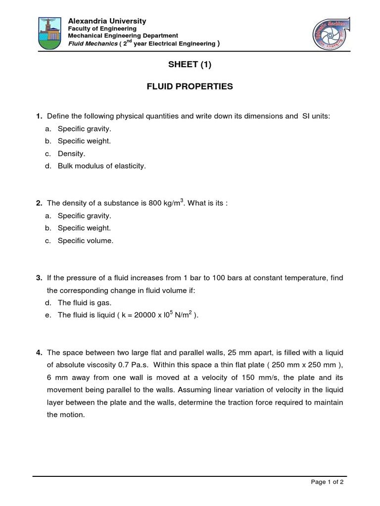 Specific Volume and Fluid Properties | PDF | Science & Mathematics