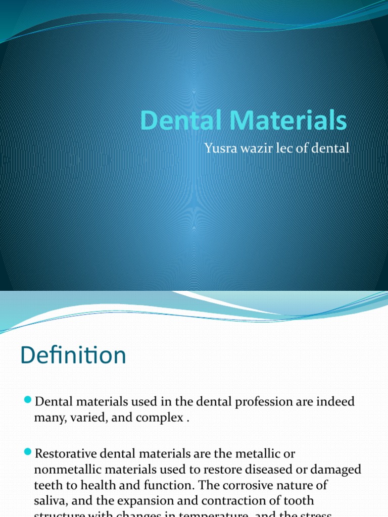 Dental Materials | PDF | Dental Composite | Dental Material