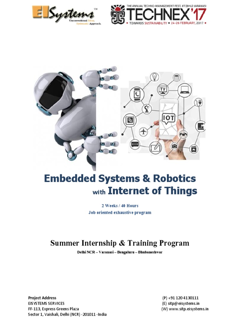 Embedded Systems & Robotics Internet of Things: Summer Internship ...