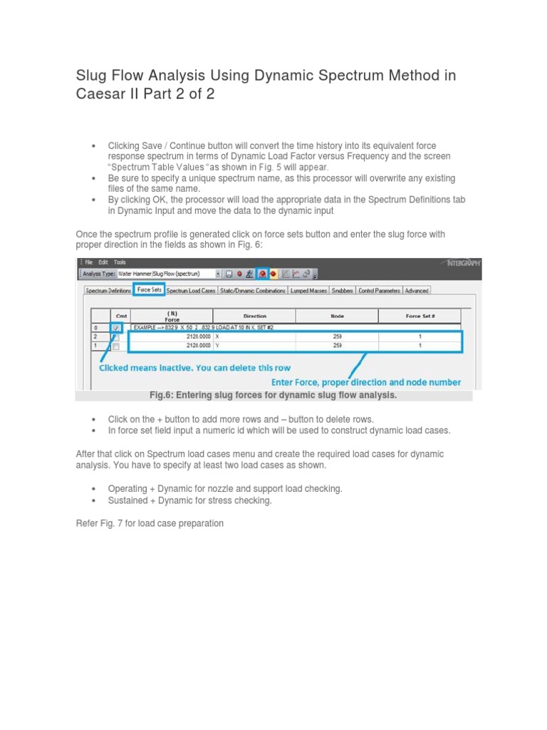 Slug Flow Analysis Using Dynamic Spectrum Method in Caesar II Part 2 of 2 | PDF | Stress ...