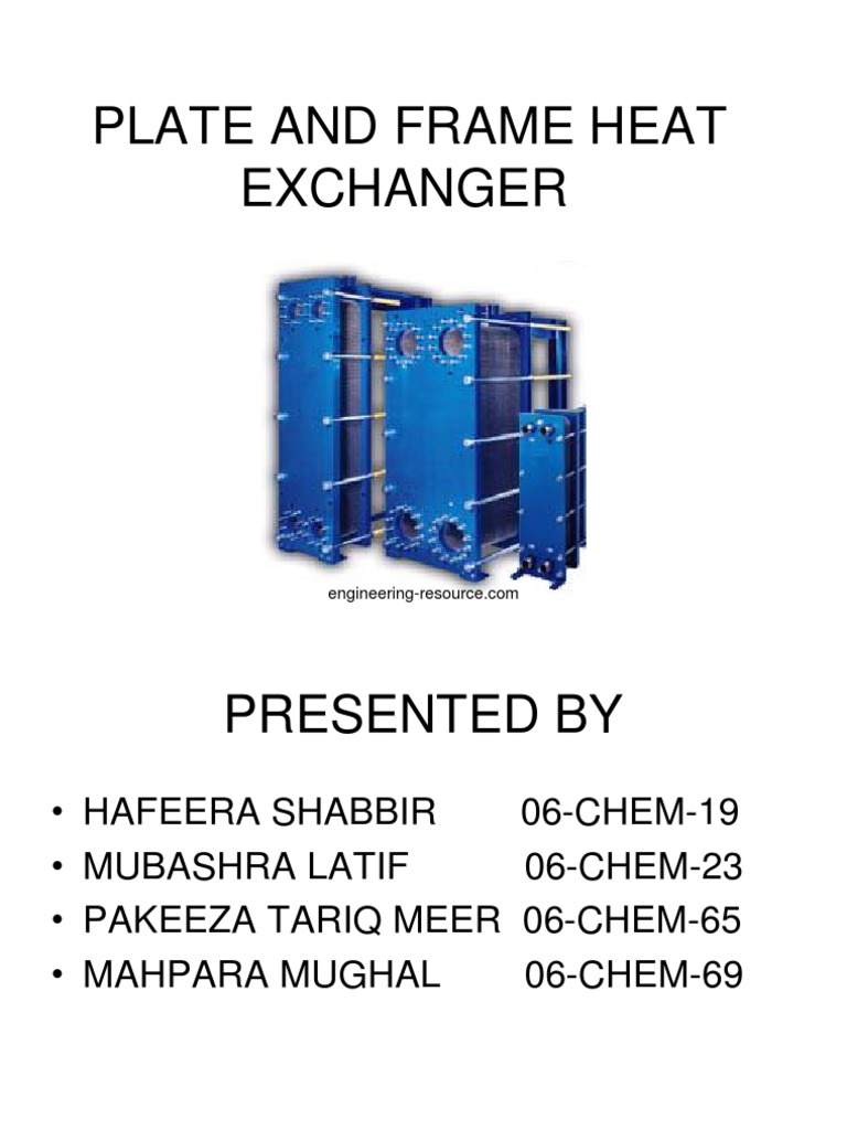 Plate and Frame Heat Exchanger | PDF | Fluid Dynamics | Heat Exchanger