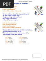 Hello to All the Children Worldwide | PDF
