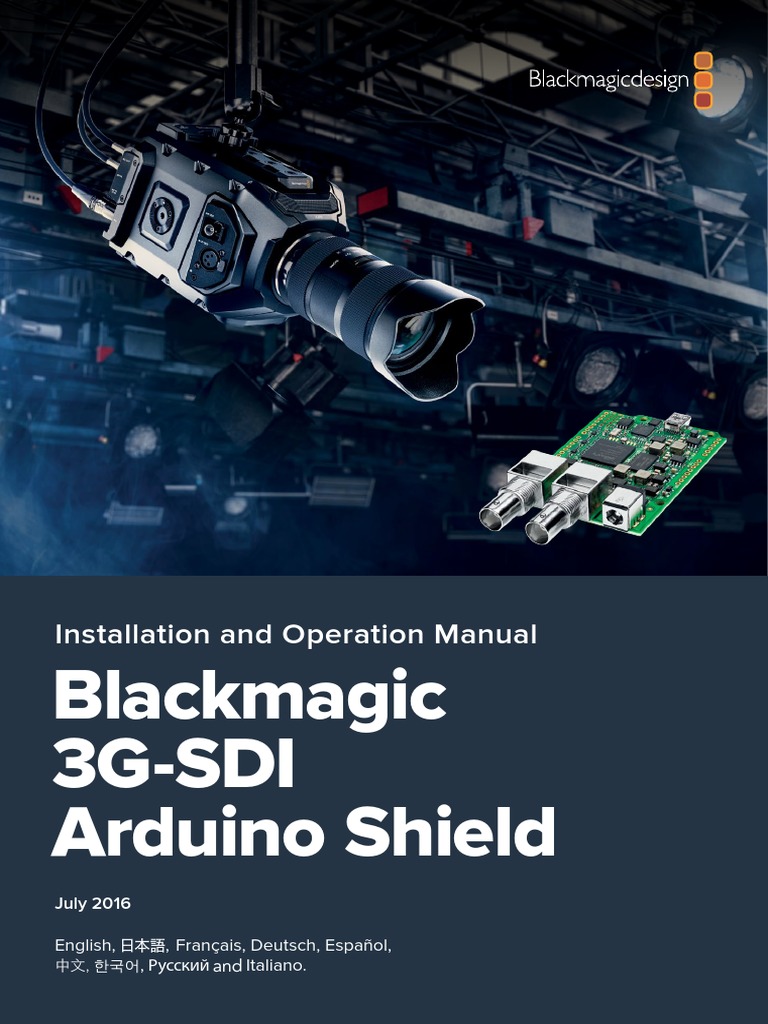 Blackmagic 3G-SDI Arduino Shield Manual | PDF | Arduino | Data Type