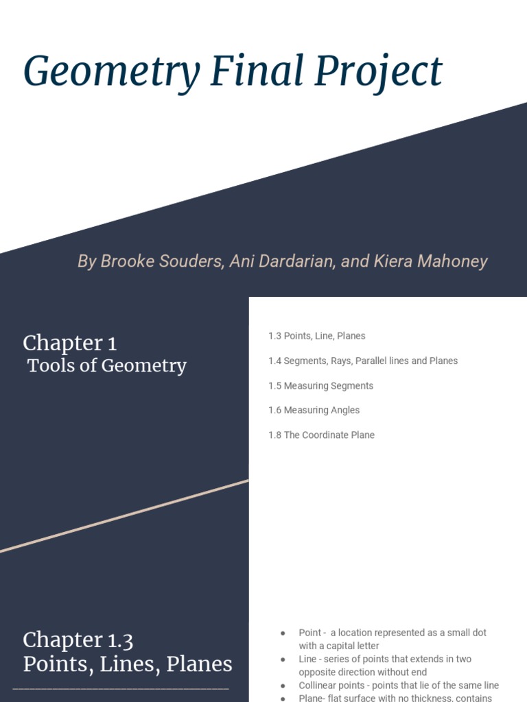 Geometry Final Project CH 1-2 | PDF | Line (Geometry) | Deductive Reasoning