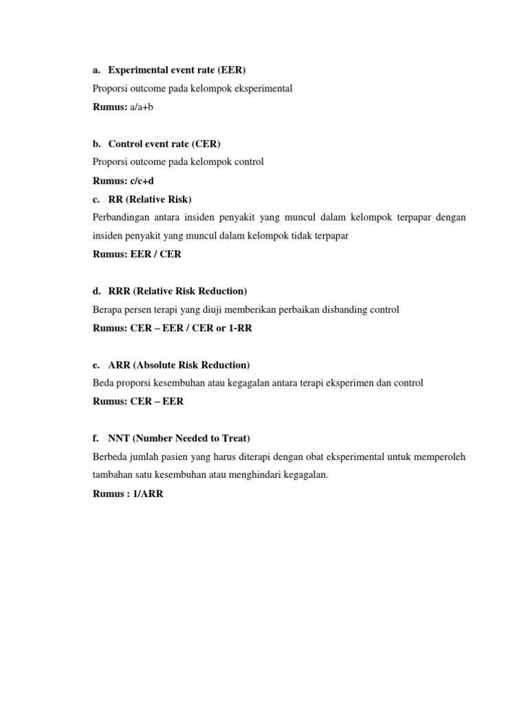 Rumus (Cer, Eer, Arr, Ari, NNT) | PDF