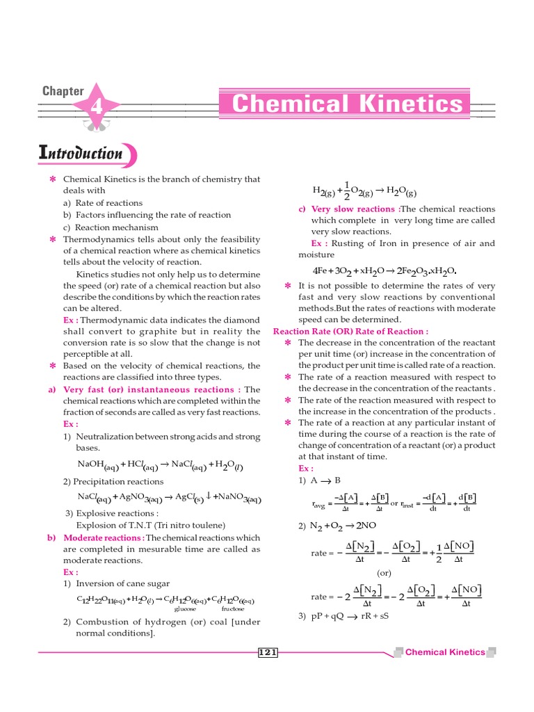Chemical Kinetics (M) | PDF | Reaction Rate | Activation Energy