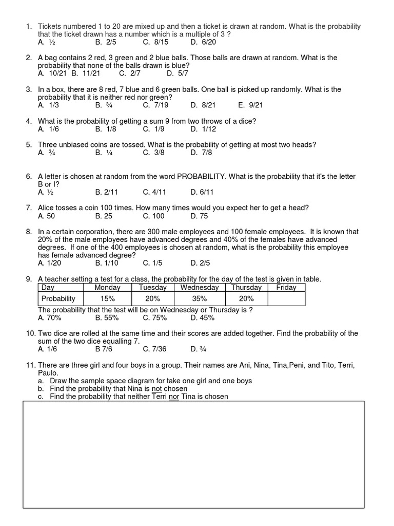 Math - Final Test 1 | PDF | Gradient | Probability