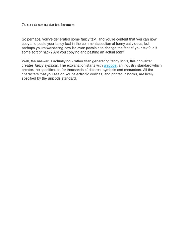 This Is A Document That Is A Document: Unicode | PDF | Games ...