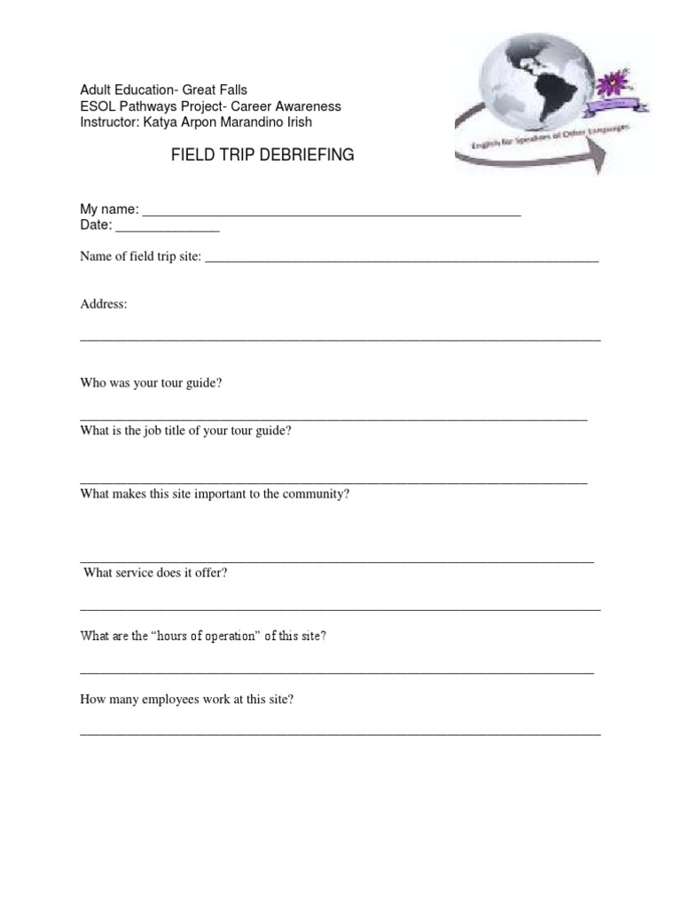Field Trip Debriefing | PDF | Behavior Modification | Change