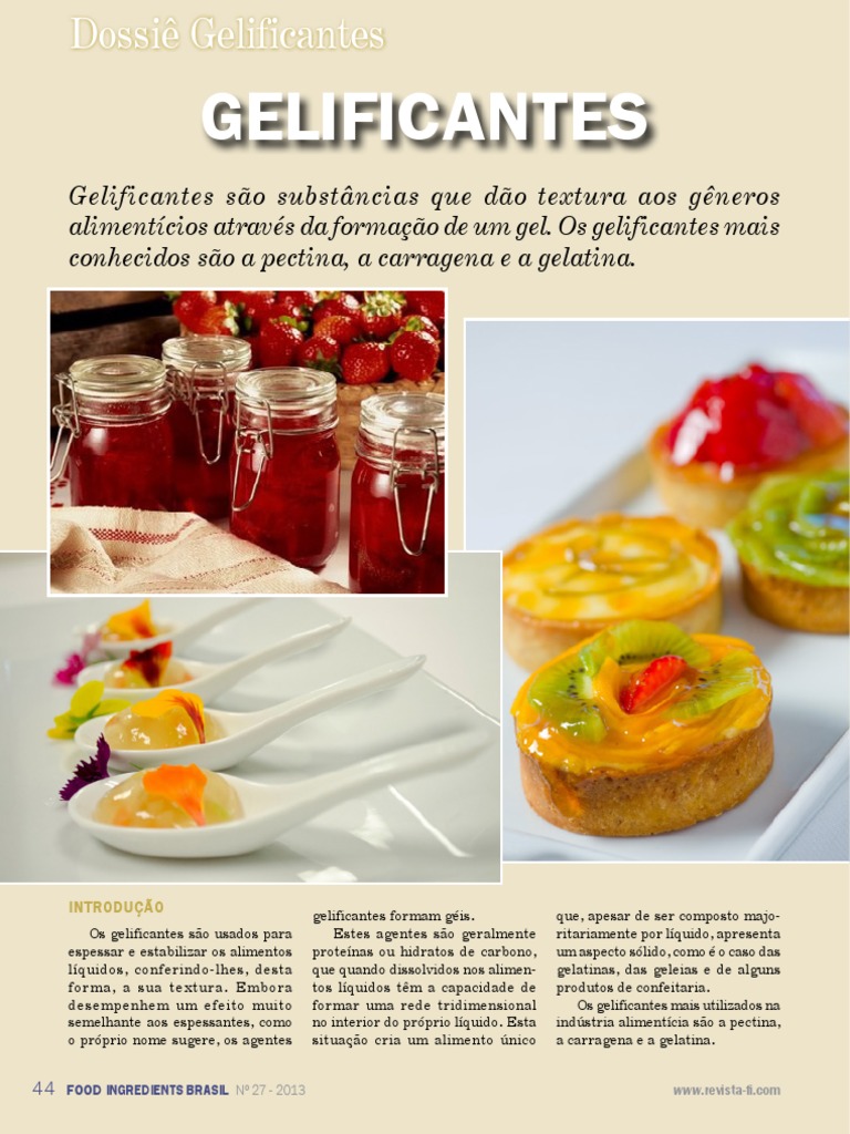 GELIFICANTES. Dossiê Gelificantes | Solubilidade | Aminoácido