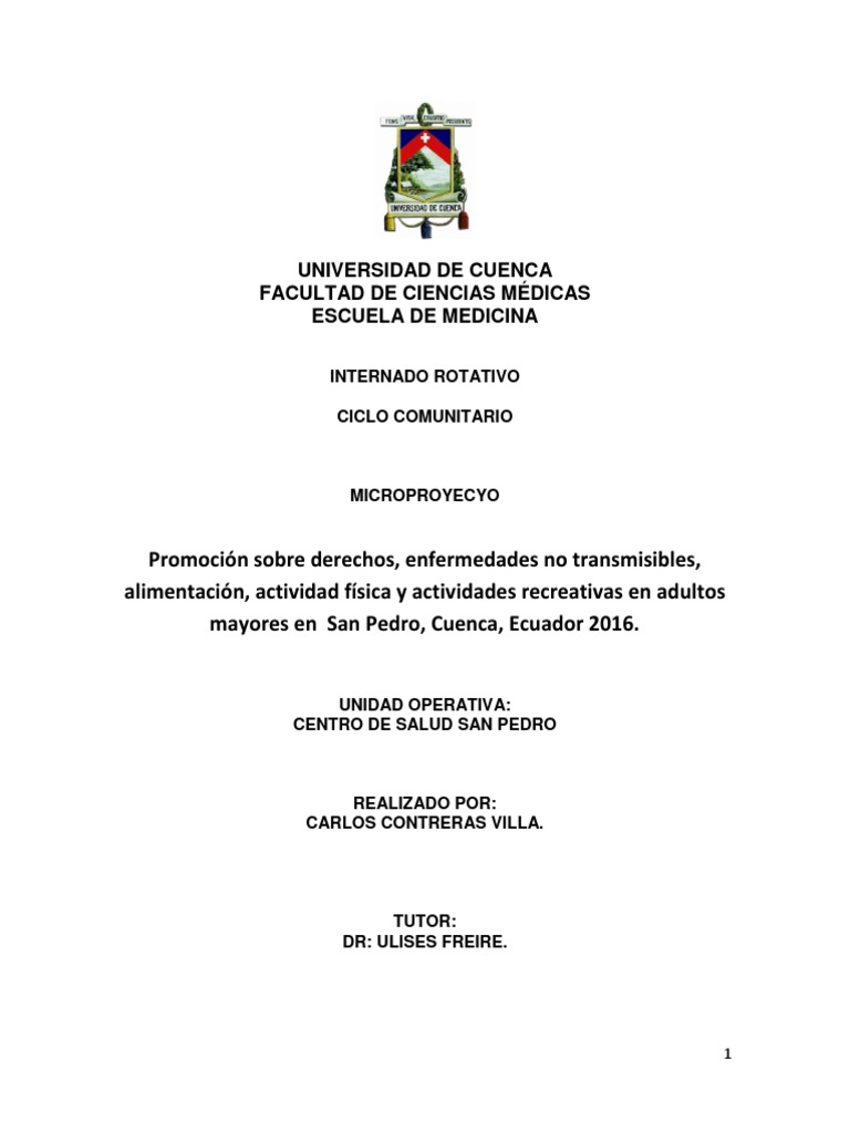 Microproyecto informe1CARLOS | PDF | Vejez | Discriminación