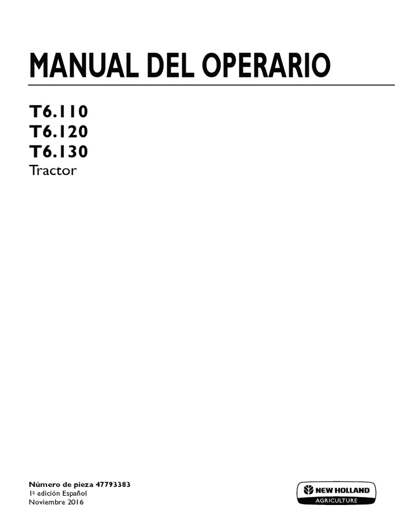 Manual Del Operario: Tractor | PDF | Batería (electricidad ...