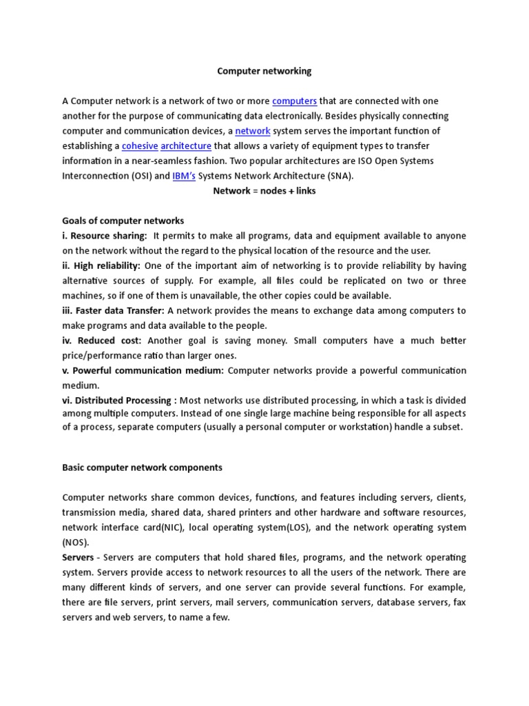 Computer Networking Notes | PDF | Network Topology | Osi Model