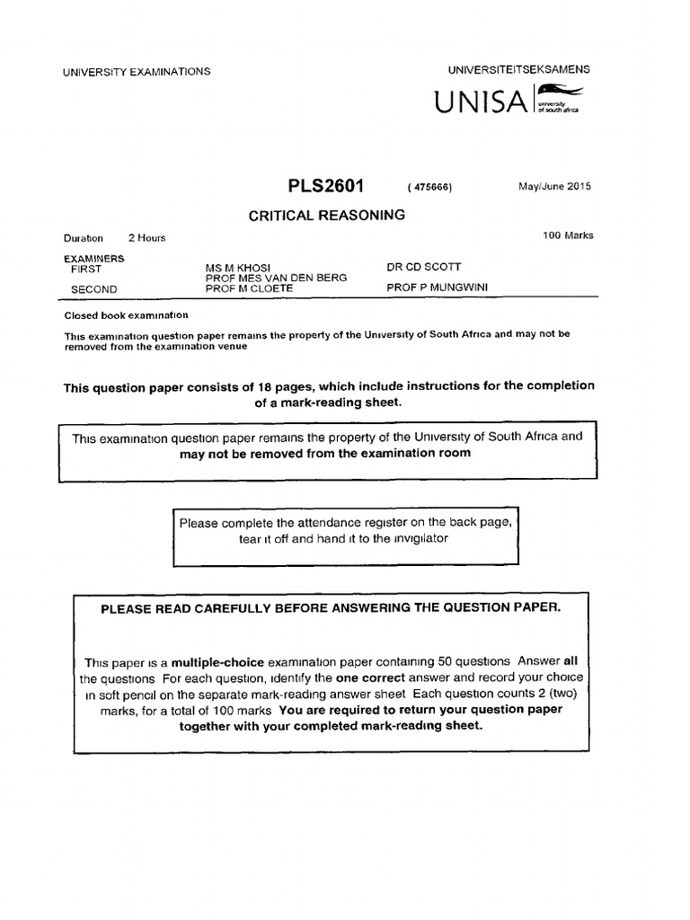 PLS2601 2015 6 e 1 PDF | PDF