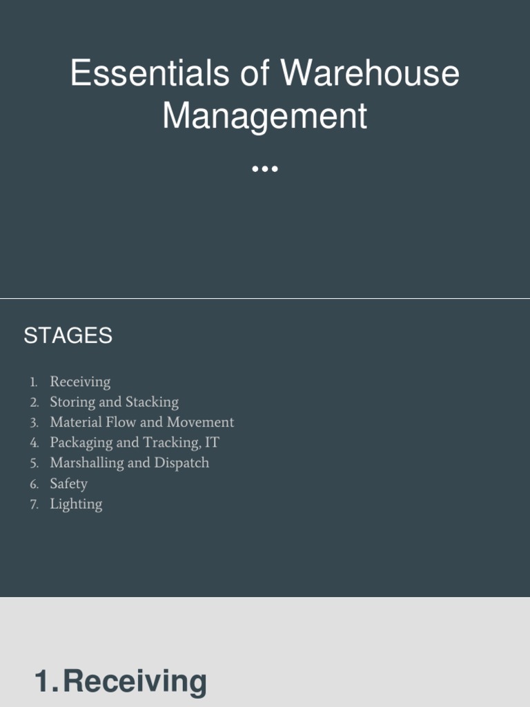 Essentials of Warehouse Management | PDF | Warehouse | Inventory