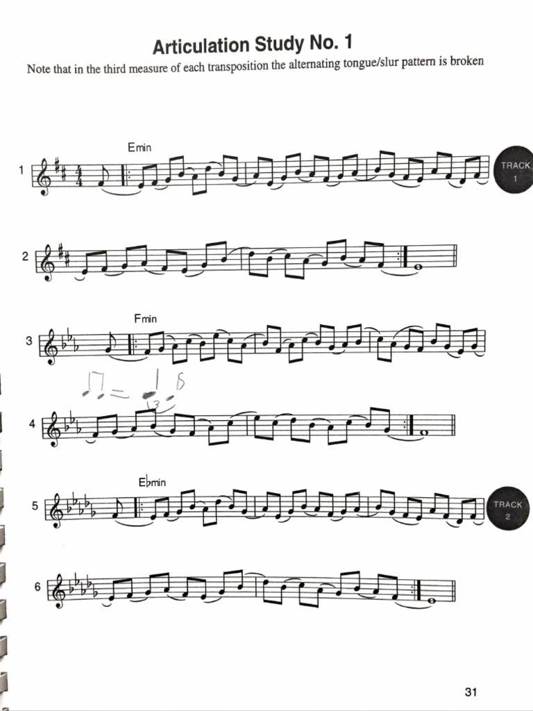 Jazz Articulation Exercises | PDF