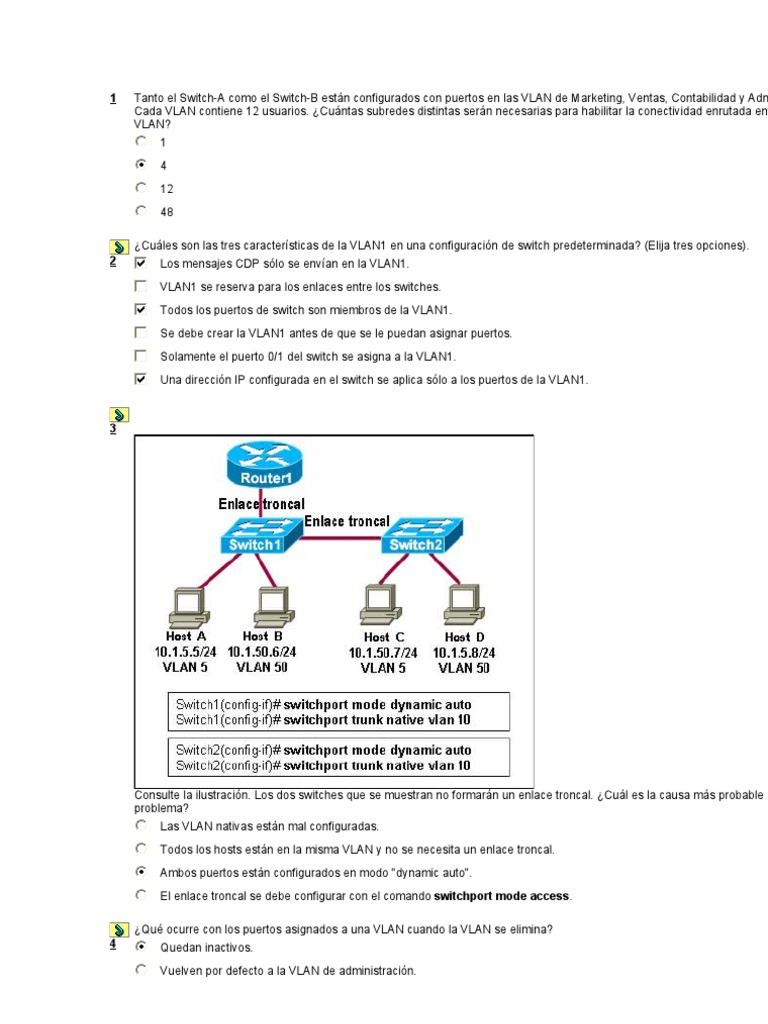 Examen 3 Ccna3 | PDF | Conmutador de red | Protocolos de red