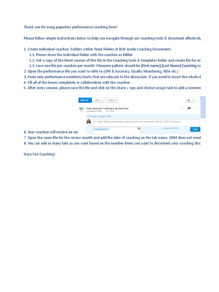 CSAT Coaching Log | PDF