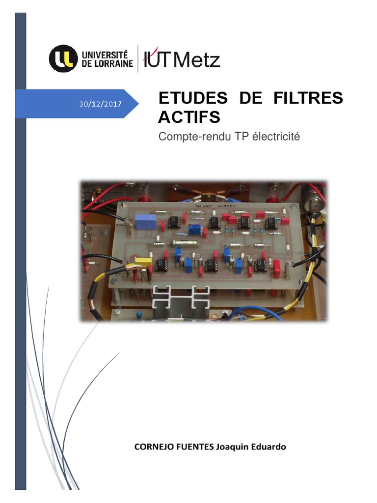 TP Électricité - Filtres Actifs | PDF | Filtre (électronique) | Filtre ...
