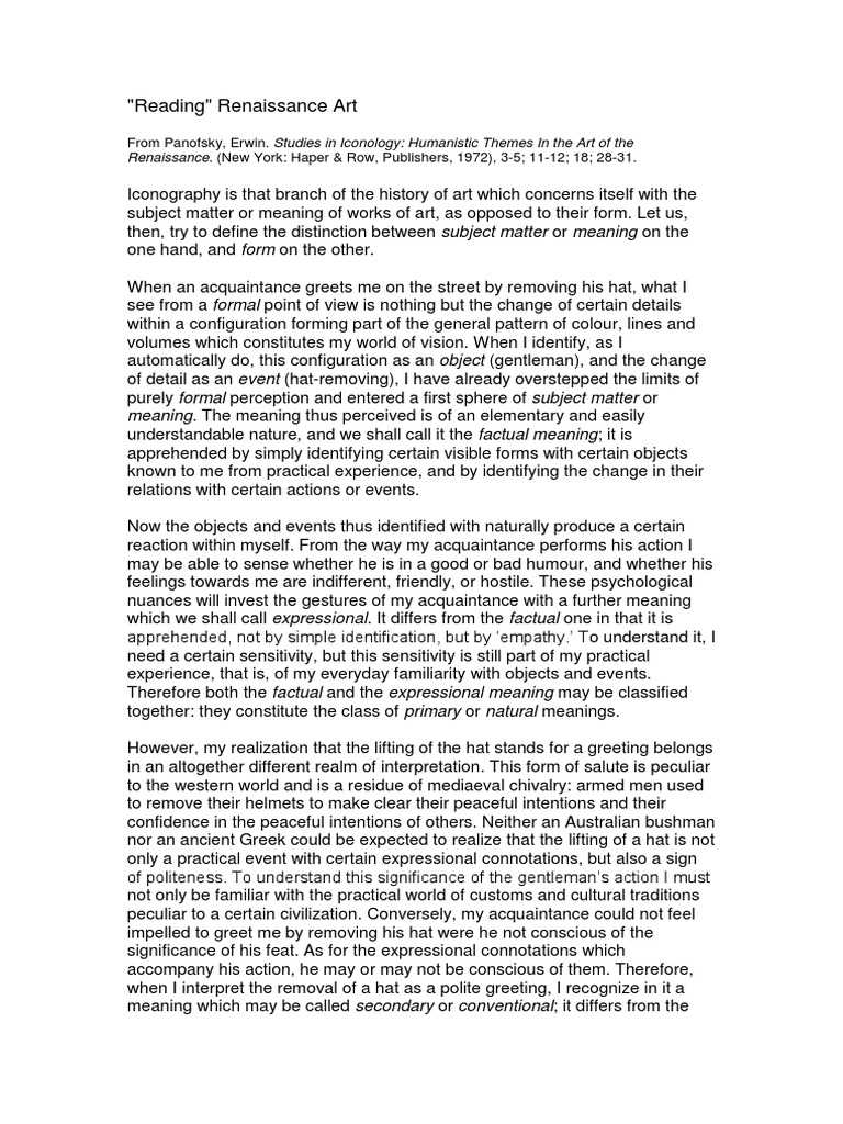 Understanding the Complex Levels of Meaning in Renaissance Art Through ...
