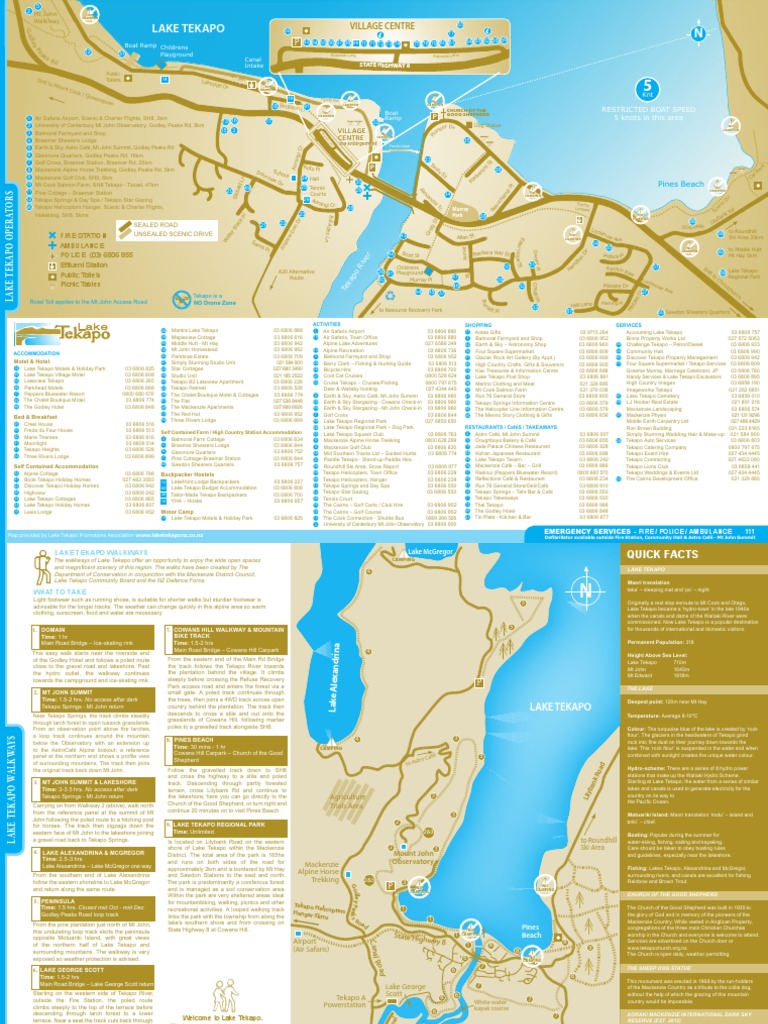 Lake Tekapo Village Map | PDF