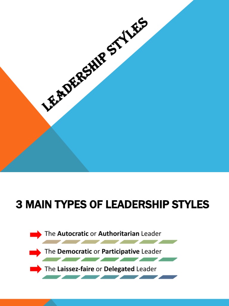 Leaderships Styles Powerpoint | PDF | Servant Leadership | Leadership