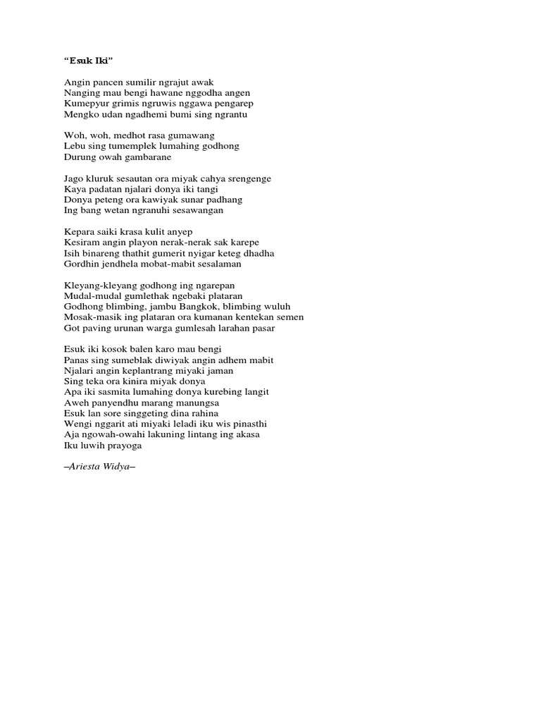 Esuk Iki | PDF