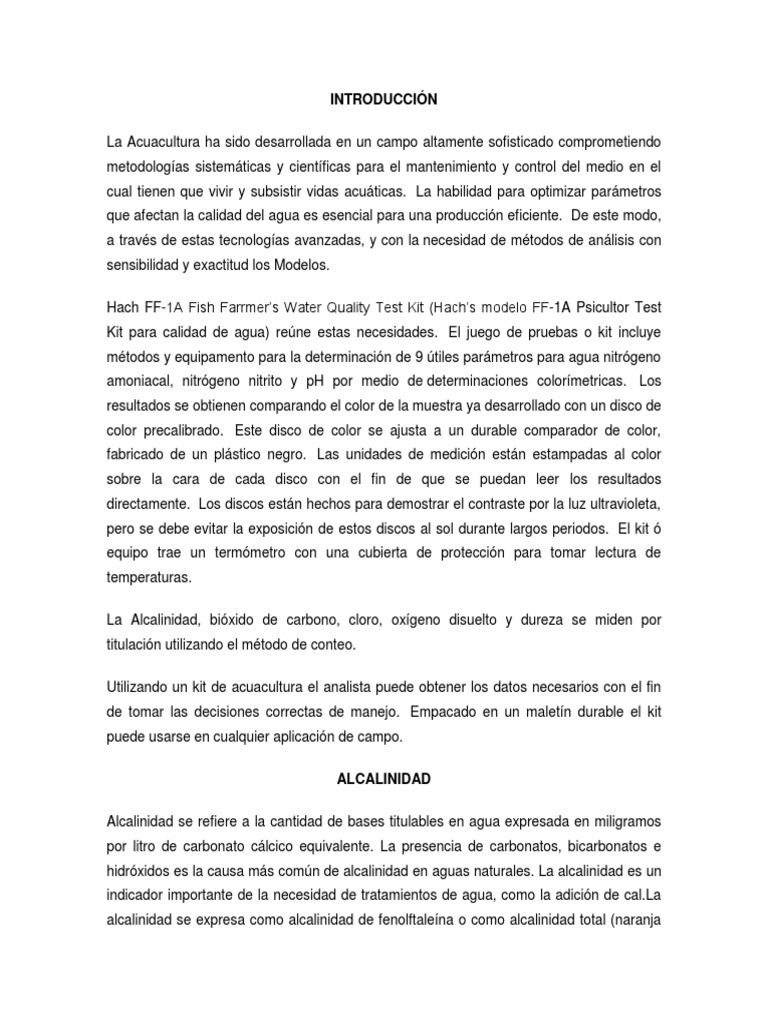 Manual HACH FF-1A | PDF | Ph | Amoníaco