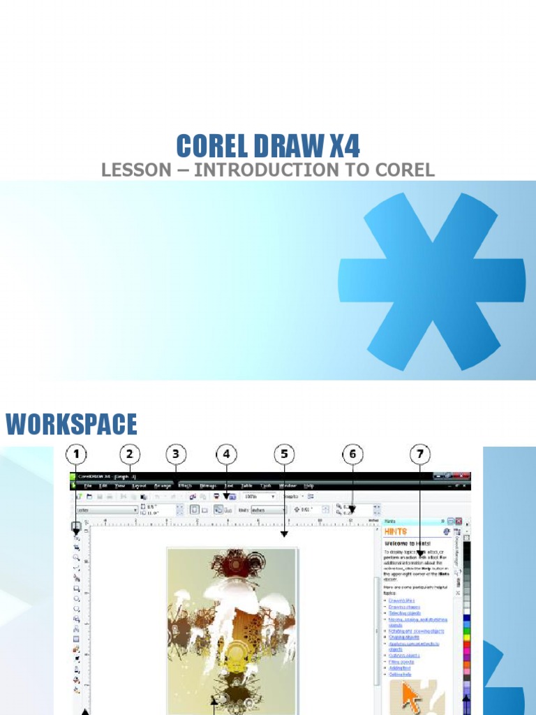 Corel Draw X4: Lesson - Introduction To Corel | PDF