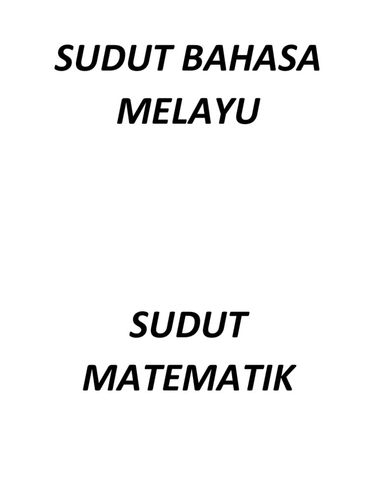 Sudut Bahasa Melayu | PDF