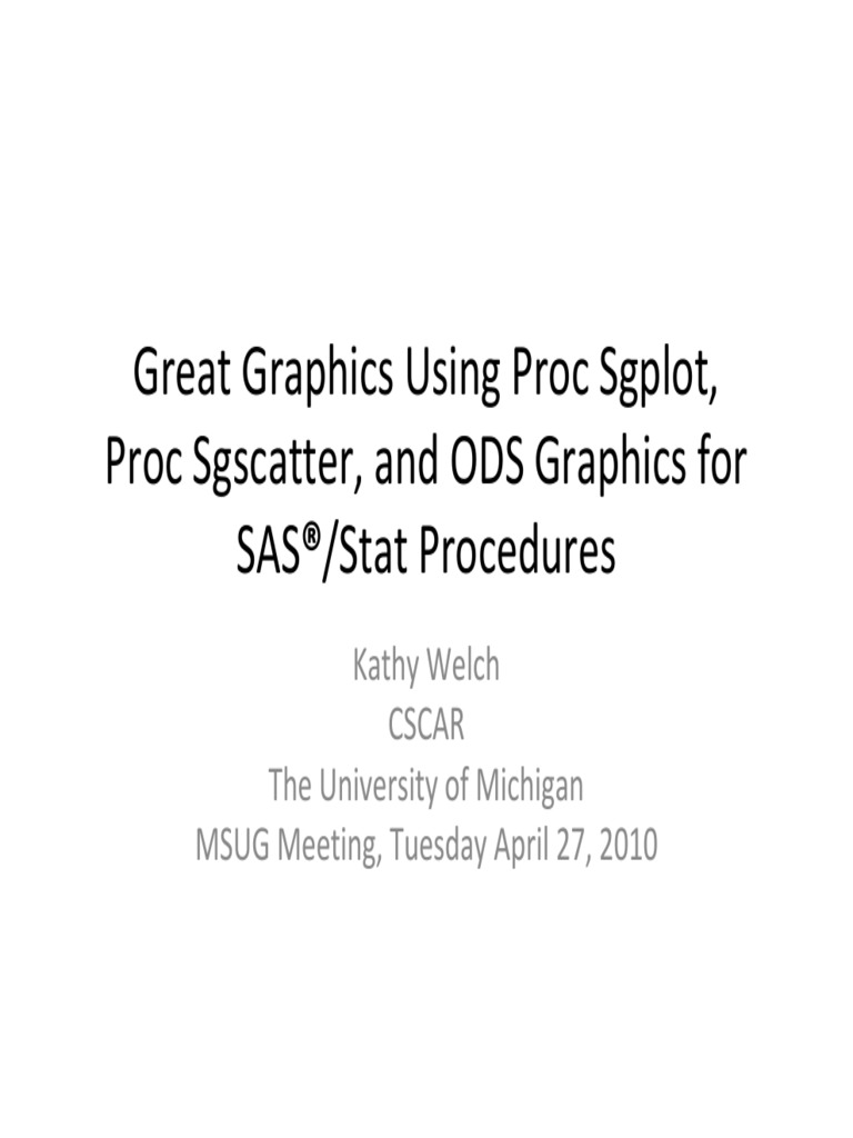 BOXPLOT Using SGPLOT and Other Graphics | PDF | Sas (Software) | Scatter Plot
