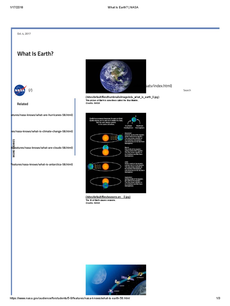 What Is Earth - NASA | PDF | Earth | Atmosphere Of Earth