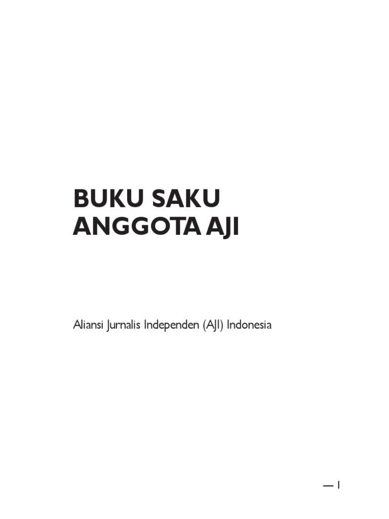 Buku Saku AJI (Kode Etik & Kode Perilaku) | PDF