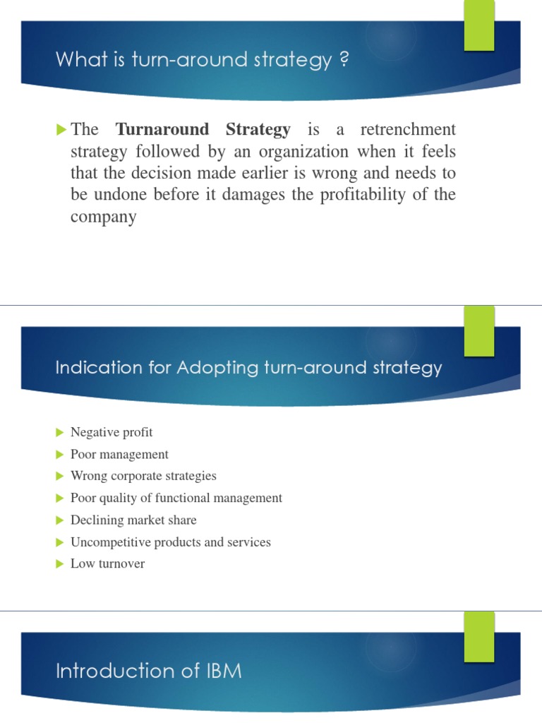 Turn Around Strategy | PDF | Ibm | Strategic Management